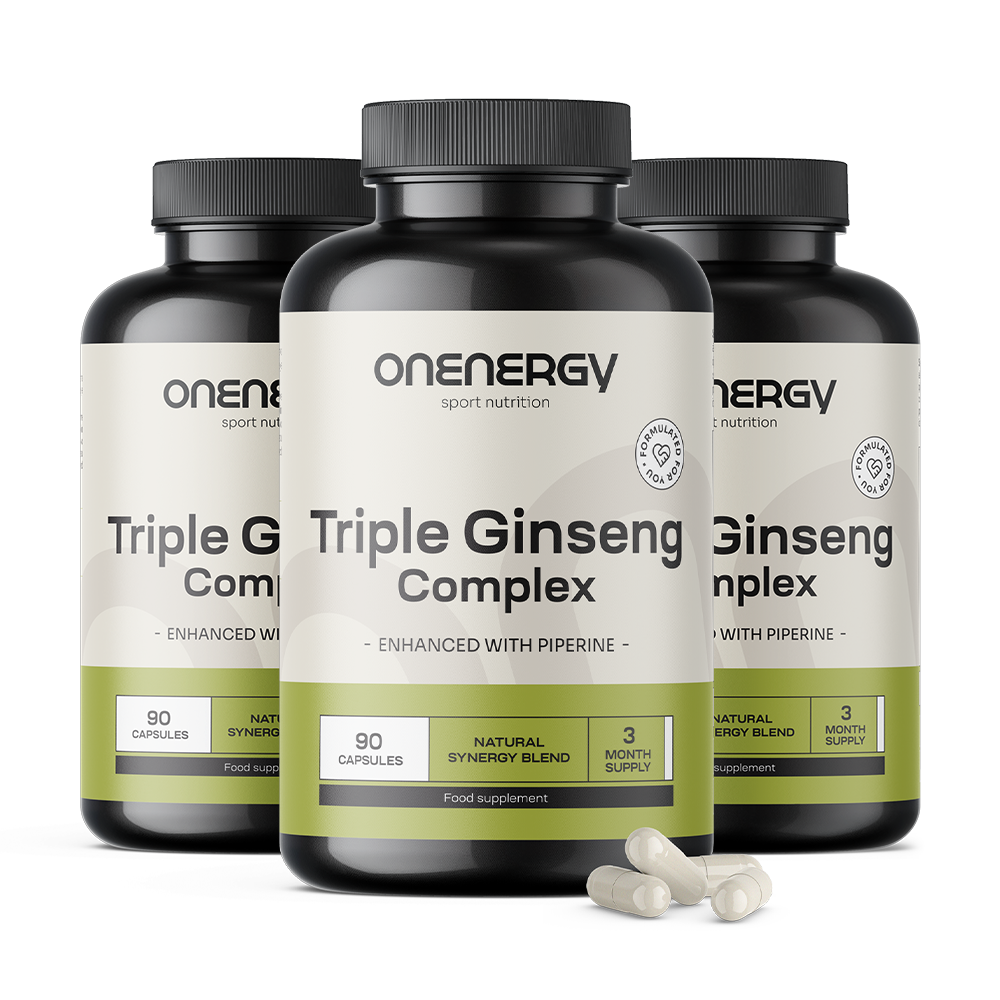 3x Complejo de triple ginseng, en total 270 cápsulas - OnEnergyNutrition.es